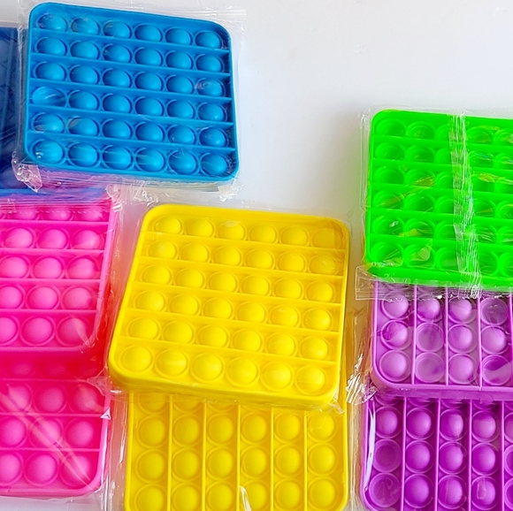 Toys | Square Solid Color Pop It Fidget Toy | Poshmark